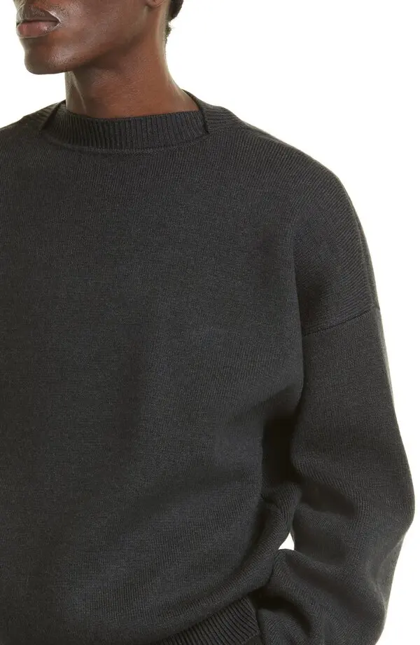 Fear Of God Eternal Merino Wool Sweater In Black Heather - 30% Off